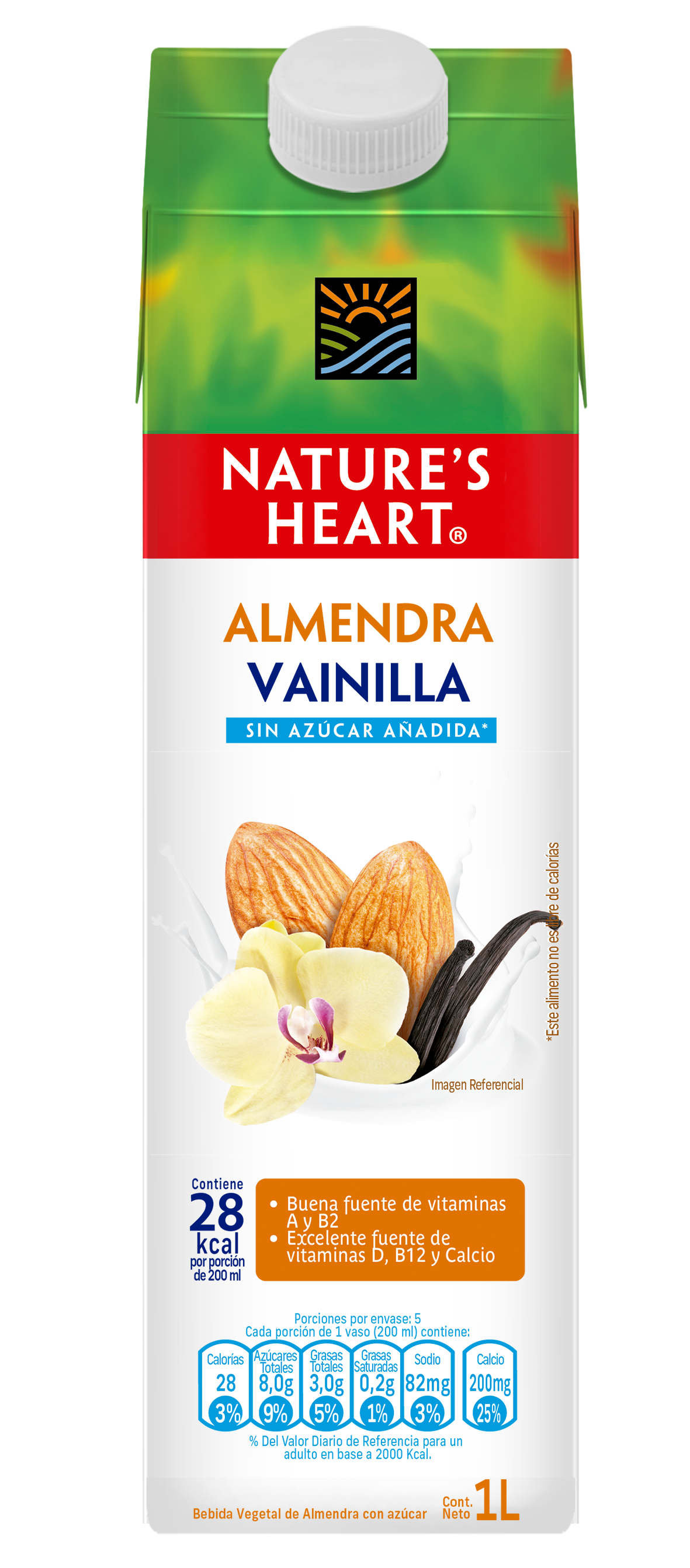Bebida Vegetal De Almendra Vainilla Natures Heart Chile